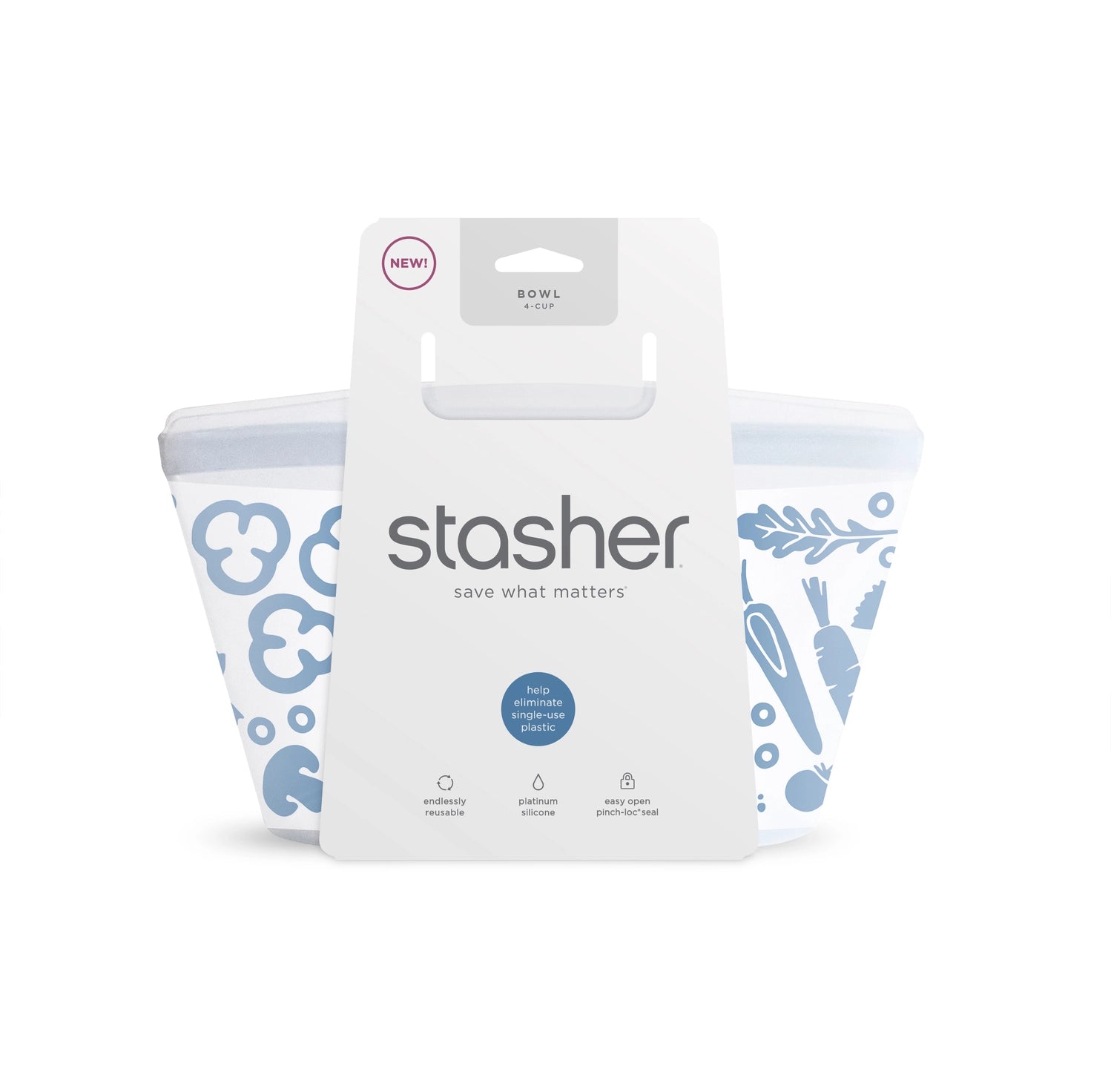 Stasher Clear Silicone Bowl - 4 Cups – Fillgood